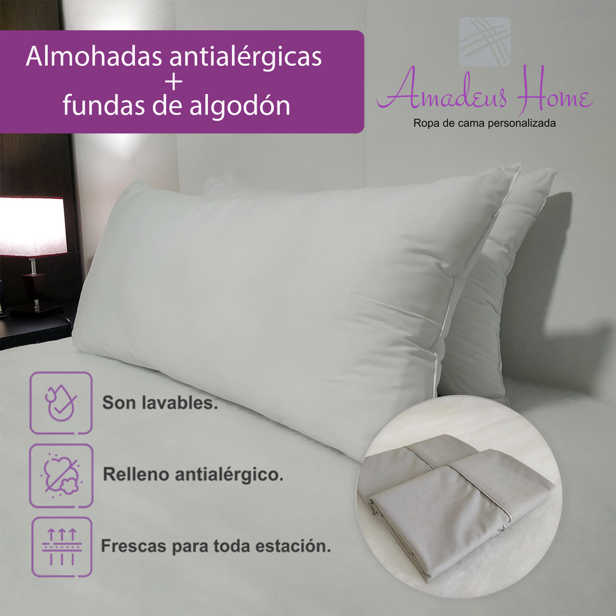 Pack Almohadas + fundas – AMADEUSHOMEPERU
